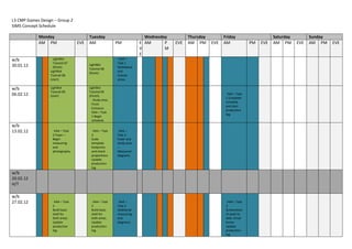 Sims schedule completed | PPT