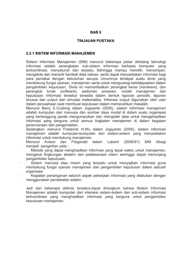 SIM, Tiara Anggraeni, Prof. Dr. Hapzi Ali, CMA, Implementasi Sistem ...