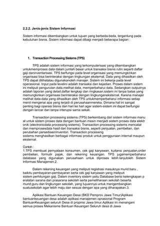 SIM, Tiara Anggraeni, Prof. Dr. Hapzi Ali, CMA, Implementasi Sistem ...