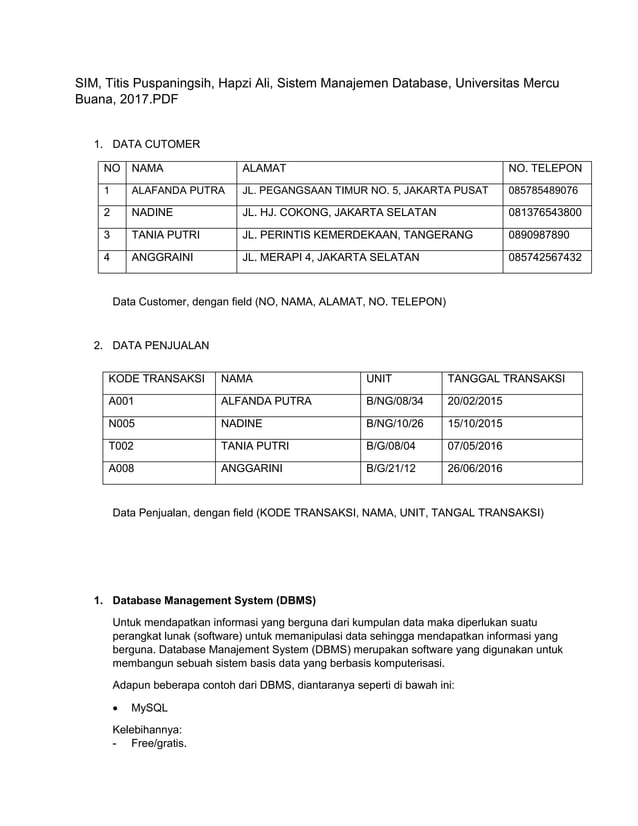 Sim, Titis Puspaningsih, Hapzi Ali, Sistem Manajemen Database, Universitas Mercu Buana, 2017.PDF
