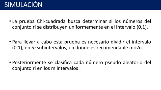 Simulación - Unidad 2 numeros pseudoaleatorios | PPTX