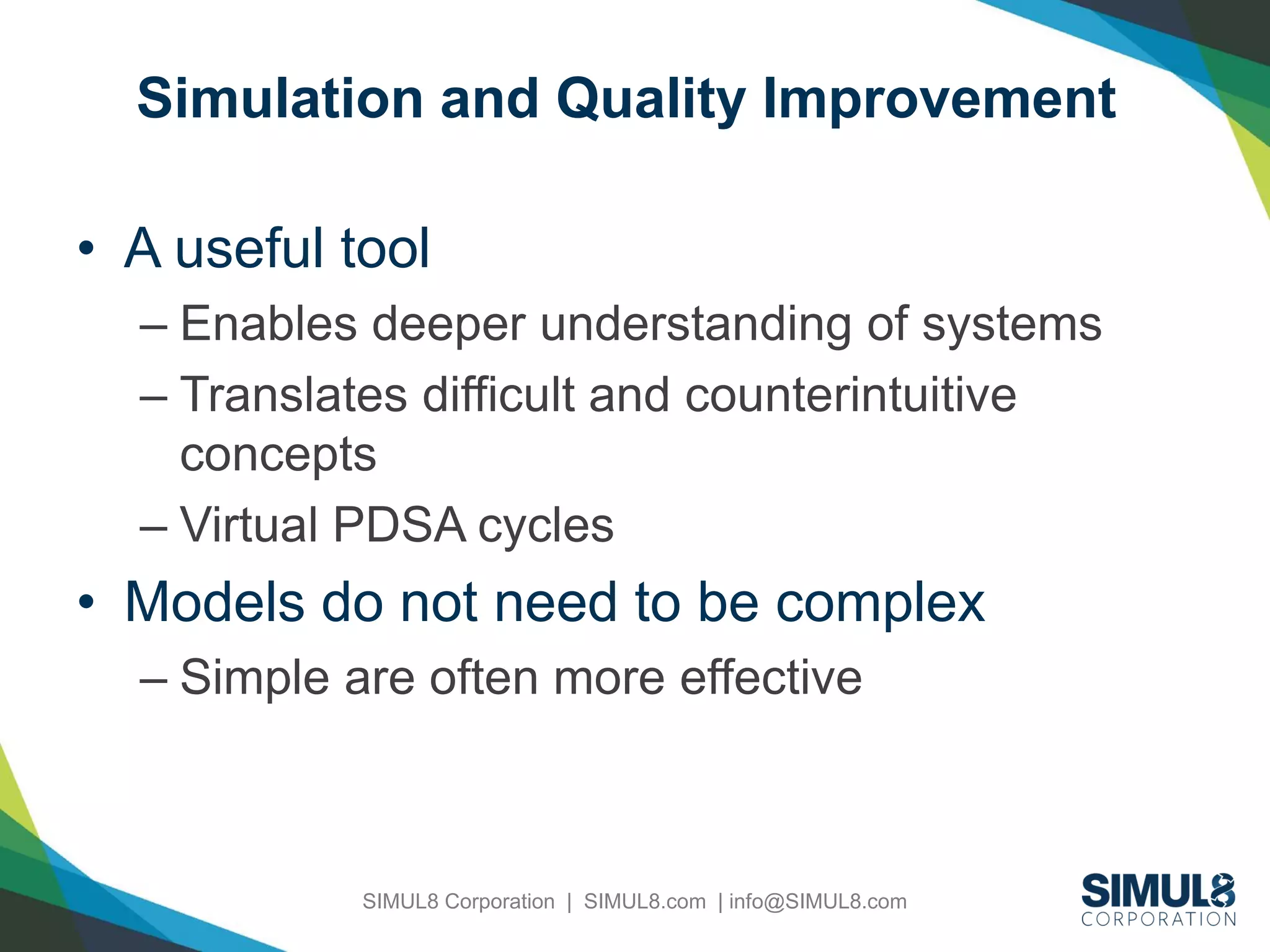 SIMUL8 Workshop - Process Improvement Innovation: Lean and Simulation ...