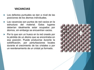 Simulación de superficies, defectos y vacancias | PPTX