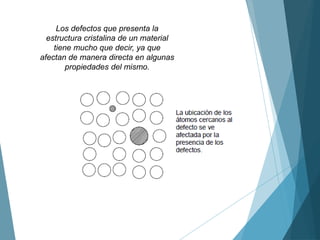 Simulación de superficies, defectos y vacancias | PPTX
