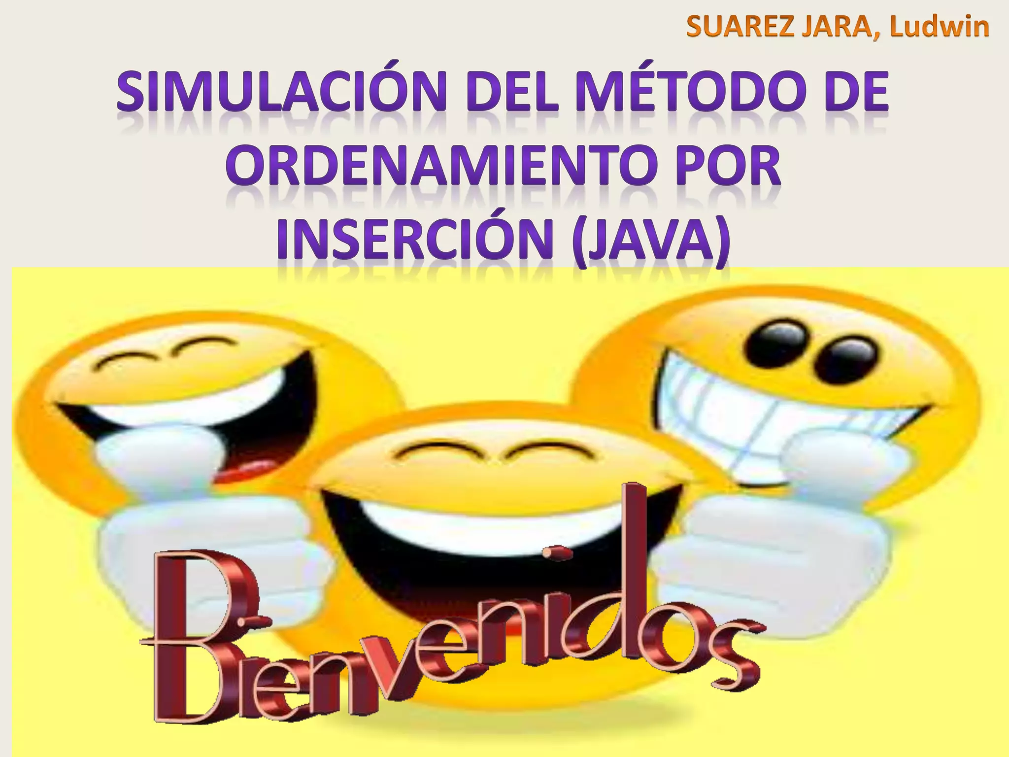 Ordenamiento por Inserción - java | PPTX