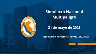 Simulacro desarrollado Indeci - Lima - Peru 2023. | PPTX
