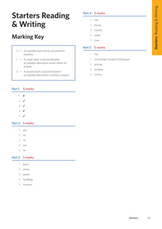 Simulado - Cambridge Starters | PDF
