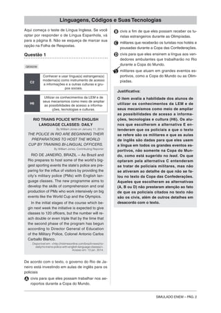 Simulado ENEM - Linguagens, Códigos e suas Tenologias | PDF