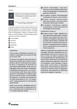 Simulado ENEM - Linguagens, Códigos e suas Tenologias | PDF