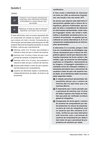Simulado ENEM - Linguagens, Códigos e suas Tenologias | PDF