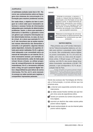 Simulado ENEM - Linguagens, Códigos e suas Tenologias | PDF
