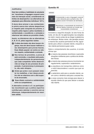 Simulado ENEM - Linguagens, Códigos e suas Tenologias | PDF