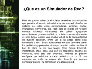 Simuladores De Red | PPT