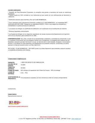 cotizacion Simuladores fluke biomedical | PDF
