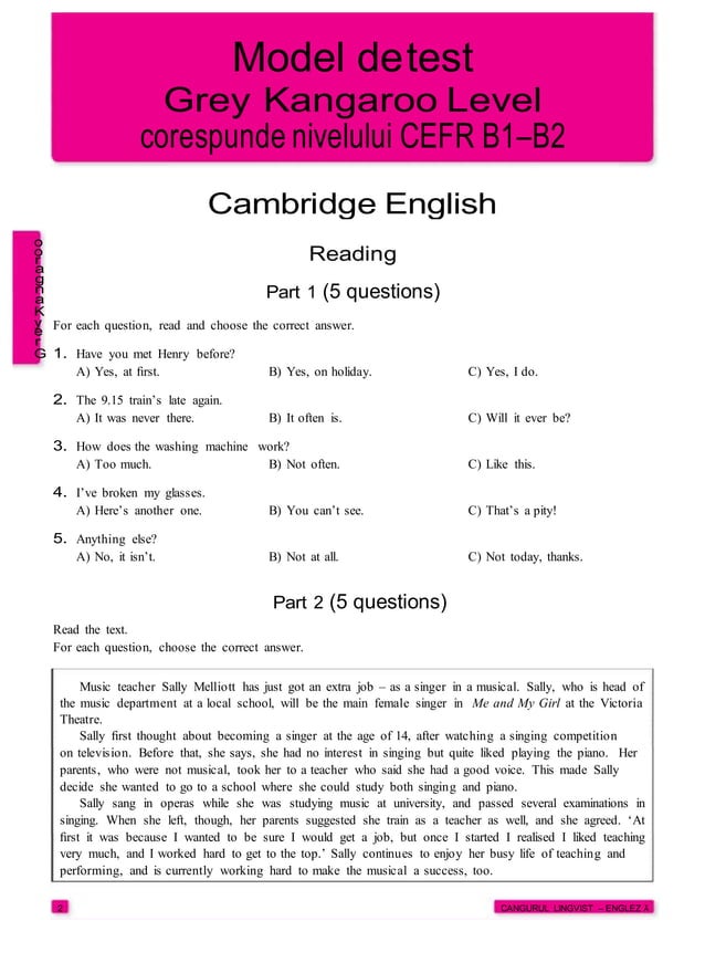 Simulare cangurul-lingvist-engleza-2015 (1) | DOCX | Sports