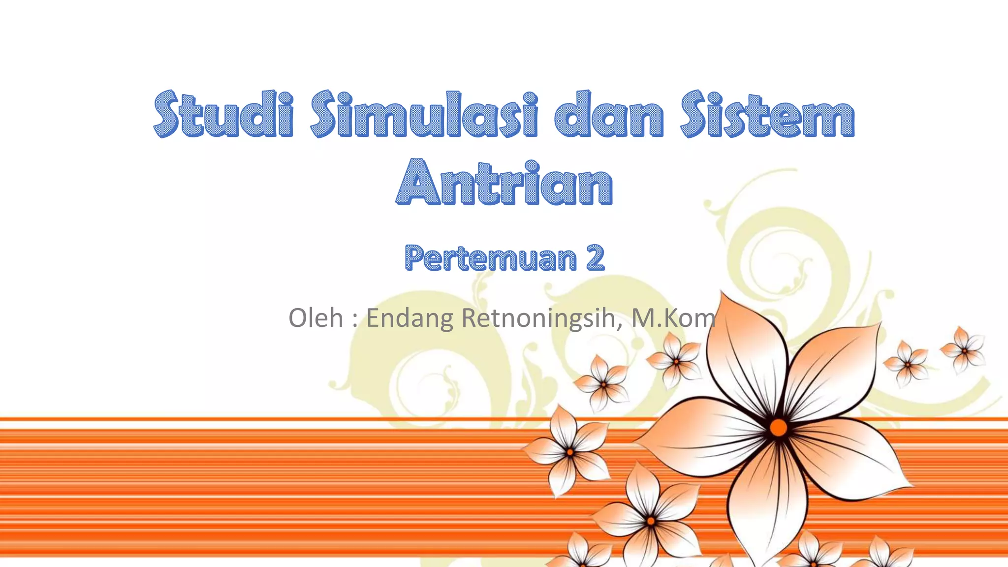 Sistem Antrian Simulasi Model | PDF