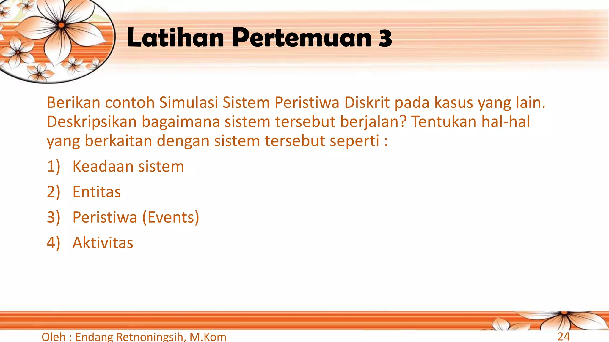 Simulasi Sistem Peristiwa Diskrit (SSPD) | PDF