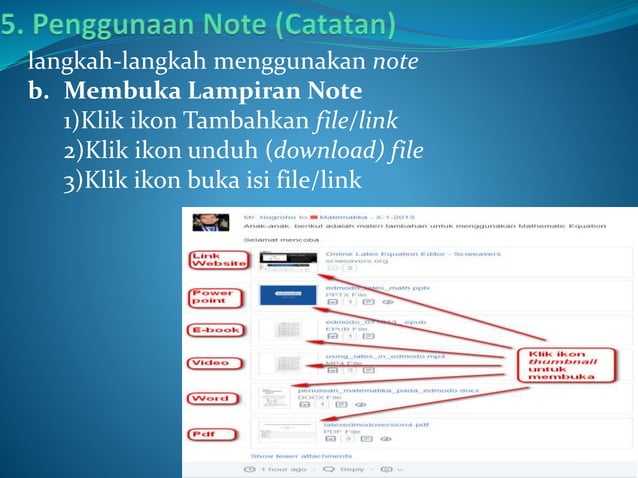 Simulasi digital season 7 (akun, note dalam edmodo) | PPT