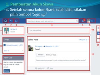 Simulasi digital season 7 (akun, note dalam edmodo) | PPT