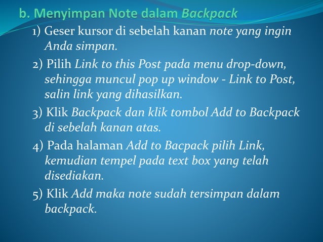 Simulasi digital season 8 (backpack dalam edmodo) | PPT