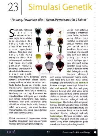 Simulasi genetika | PDF