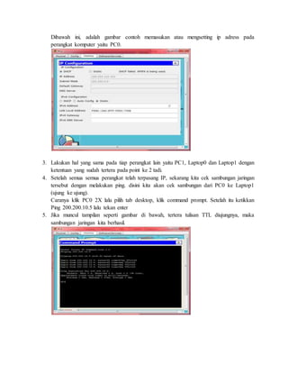 Simulasi jaringan computer sederhana | PDF