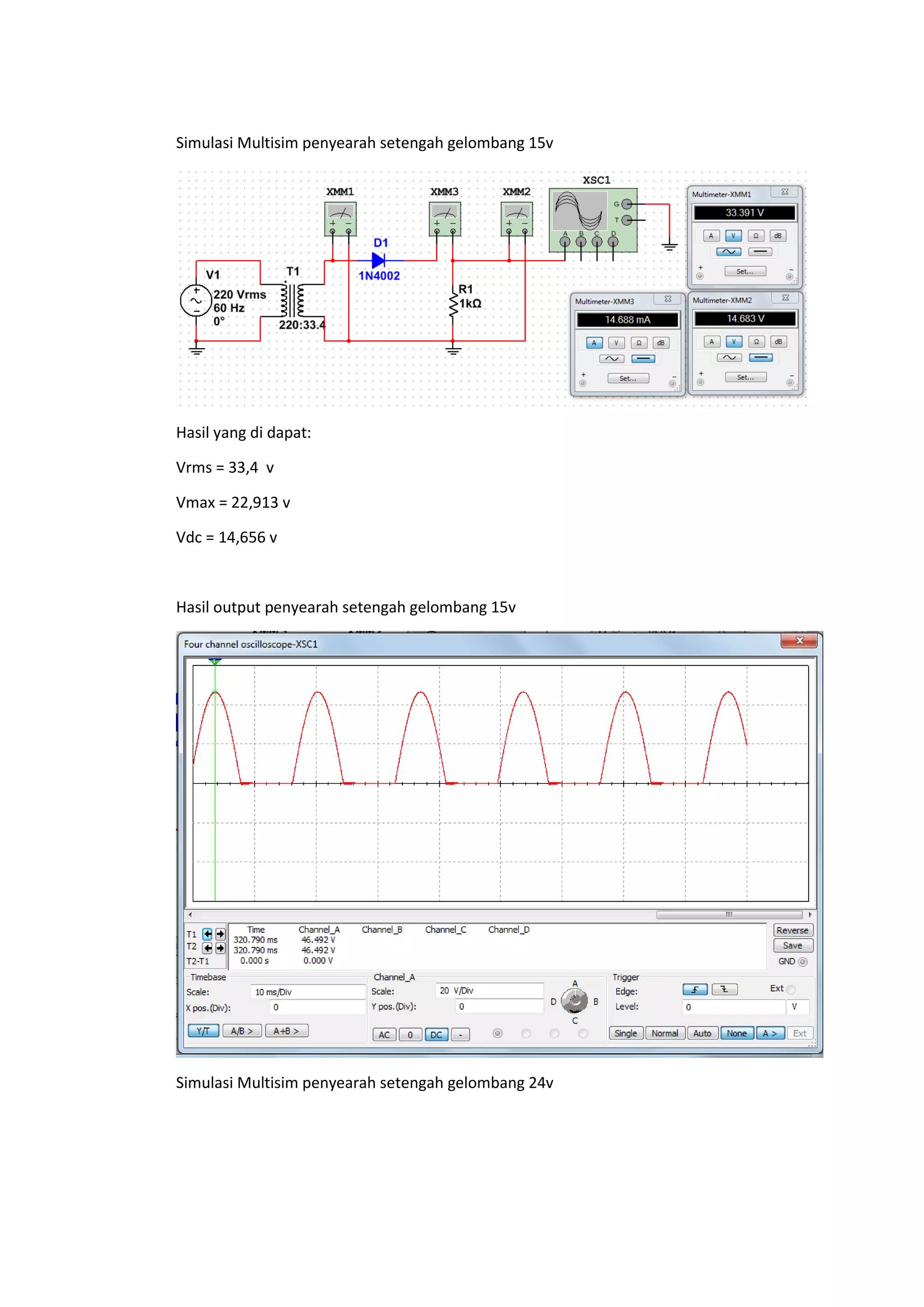 Simulasi multisim "rectifier" | PDF