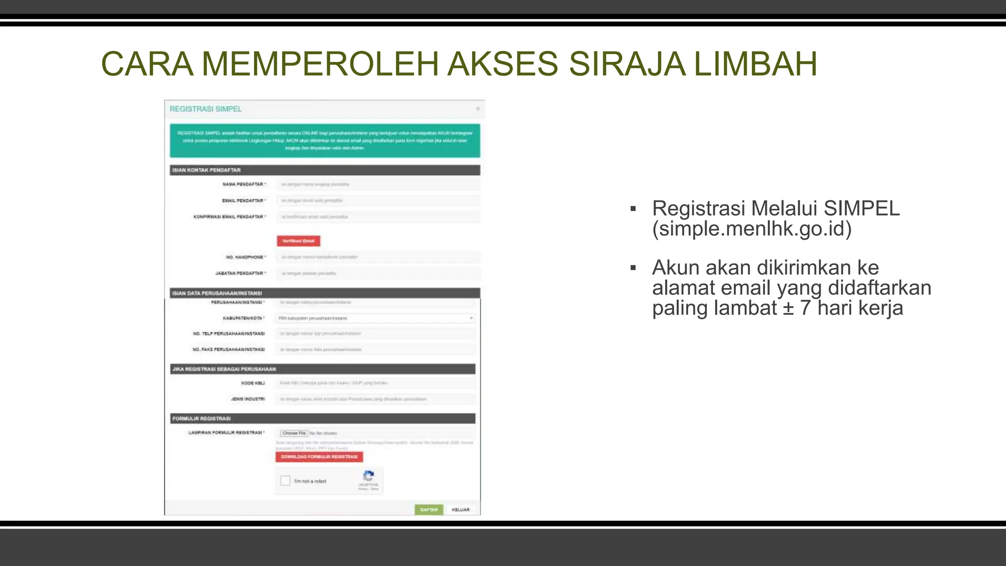 SIMULASI PENGGUNAAN APLIKASI SIRAJA LIMBAH DAN FESTRONIK tahun 2020.pptx