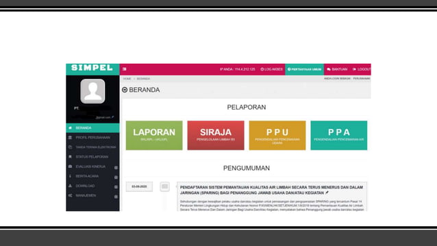 SIMULASI PENGGUNAAN APLIKASI SIRAJA LIMBAH DAN FESTRONIK tahun 2020.pptx