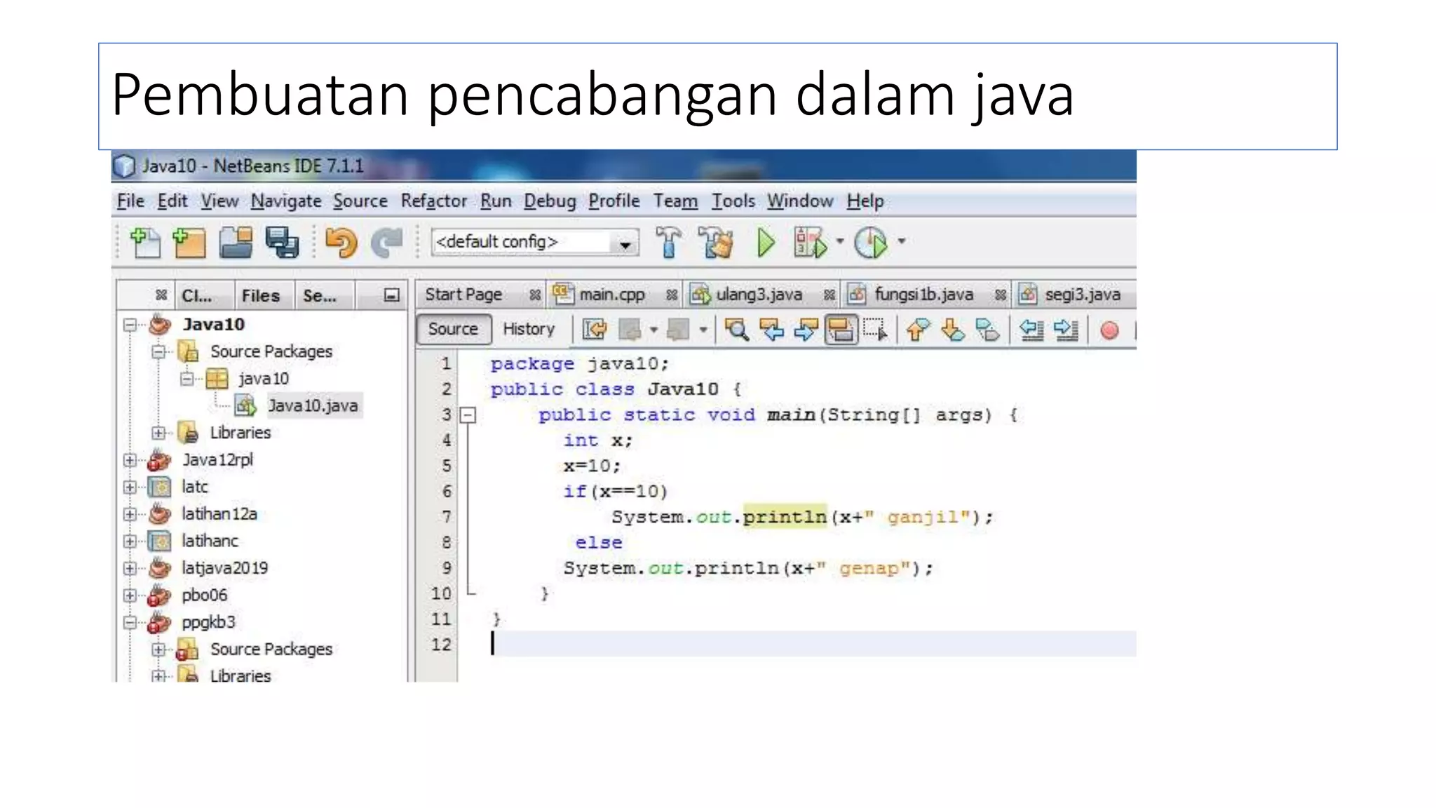 Simulasi percabangan | PPTX