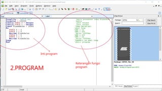 Simulasi program 2 led kelap kelip bascom avr ke proteus | PPT