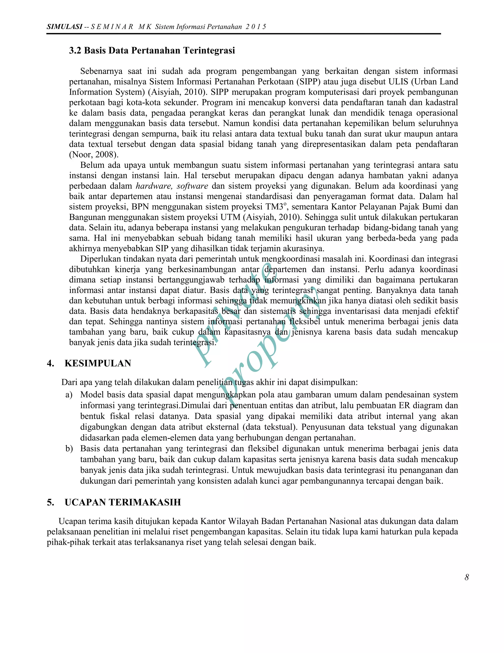 Simulasi seminar peranan basis data terintegrasi dalam sistem informasi ...
