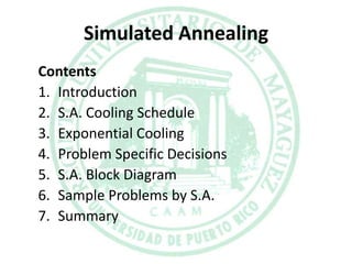 Simulated annealing | PPTX | Science
