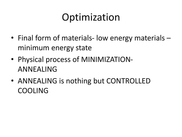Simulated annealing | PPTX | Physics | Science