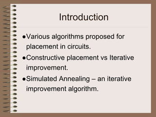 Simulated annealing -a informative approach | PPT