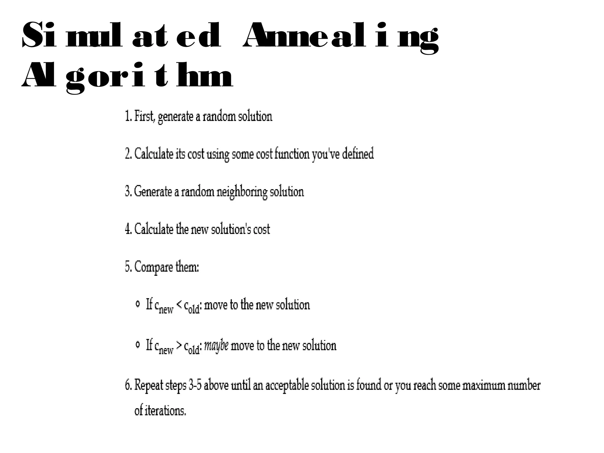 Simulated annealing presentation | PPT