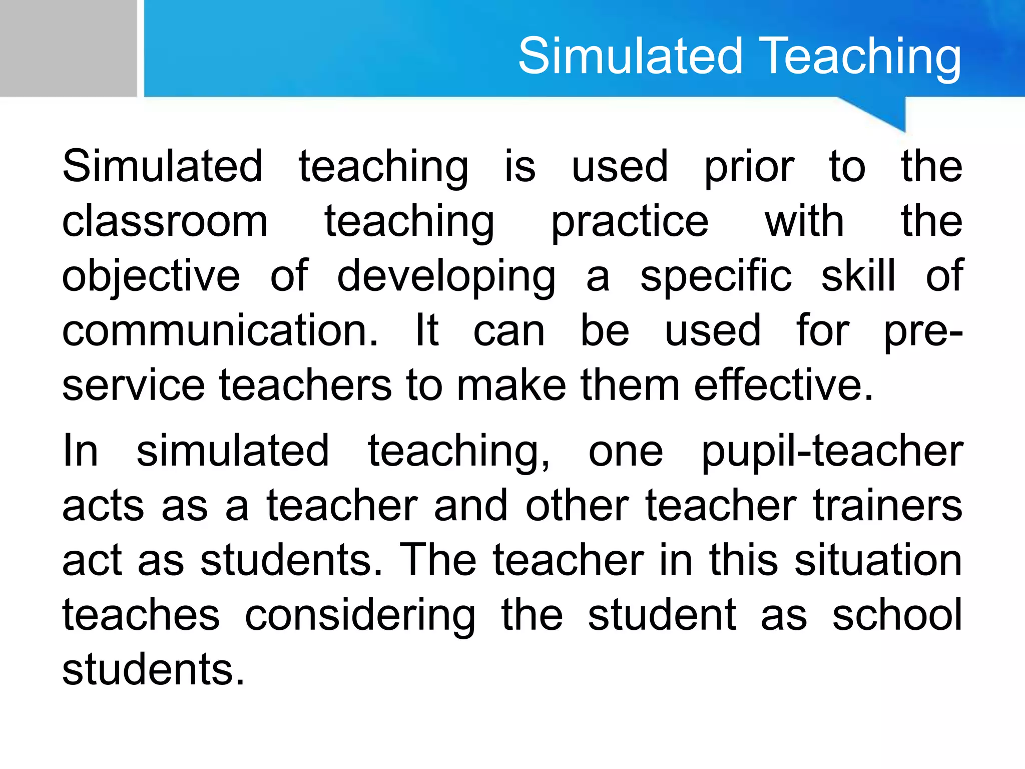 Simulated teaching | PPT