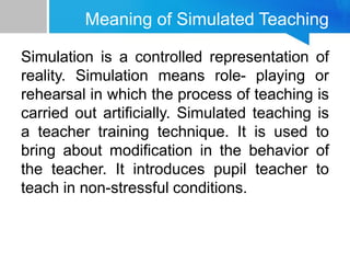 Simulated teaching | PPT