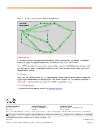 Simulate IP Fast Reroute Loop-Free Alternate (LFA) White Paper | PDF | Computer Networking ...