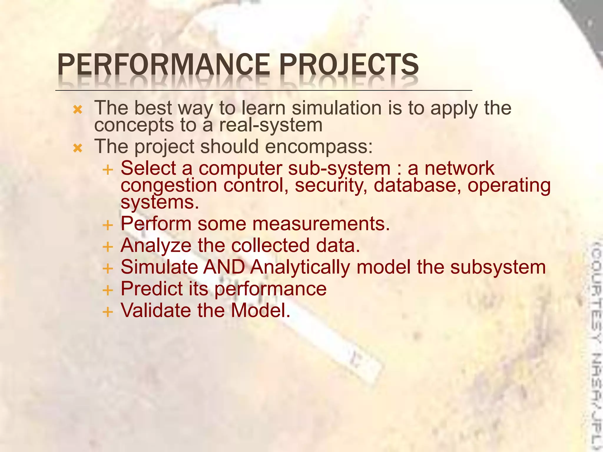 An Overview of Performance Evaluation & Simulation | PPT