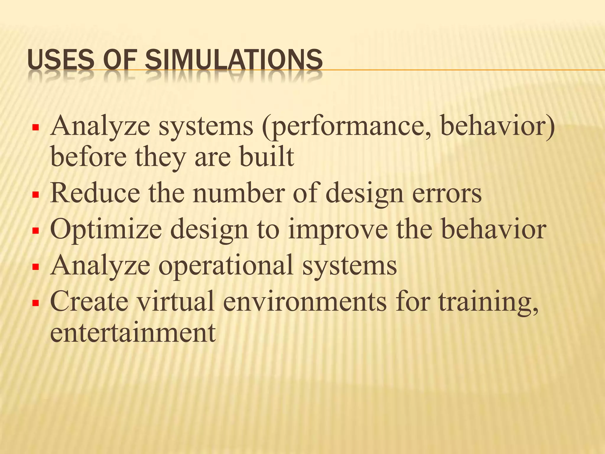 An Overview Of Performance Evaluation And Simulation Ppt