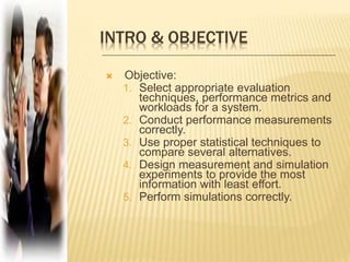 An Overview of Performance Evaluation & Simulation | PPT
