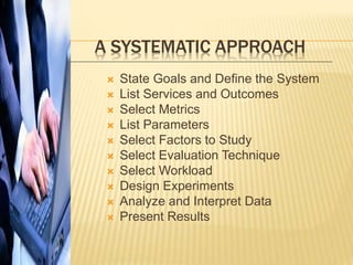 An Overview of Performance Evaluation & Simulation | PPT