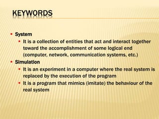 An Overview of Performance Evaluation & Simulation | PPT