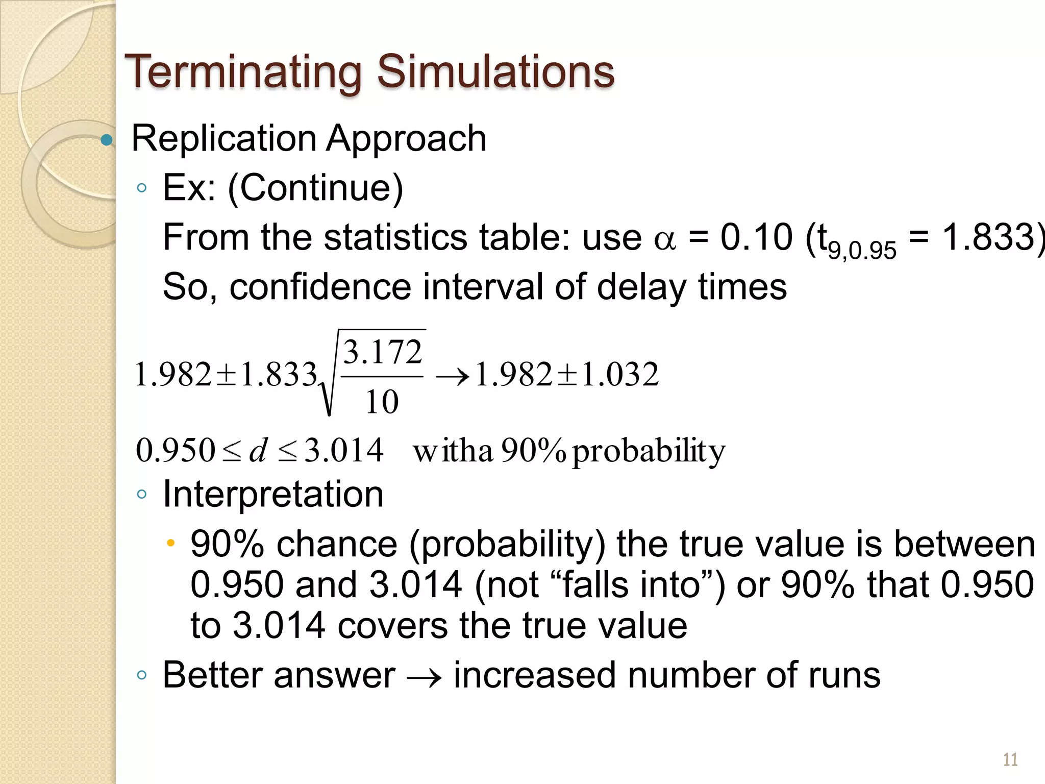 Simulation in terminated system | PPT