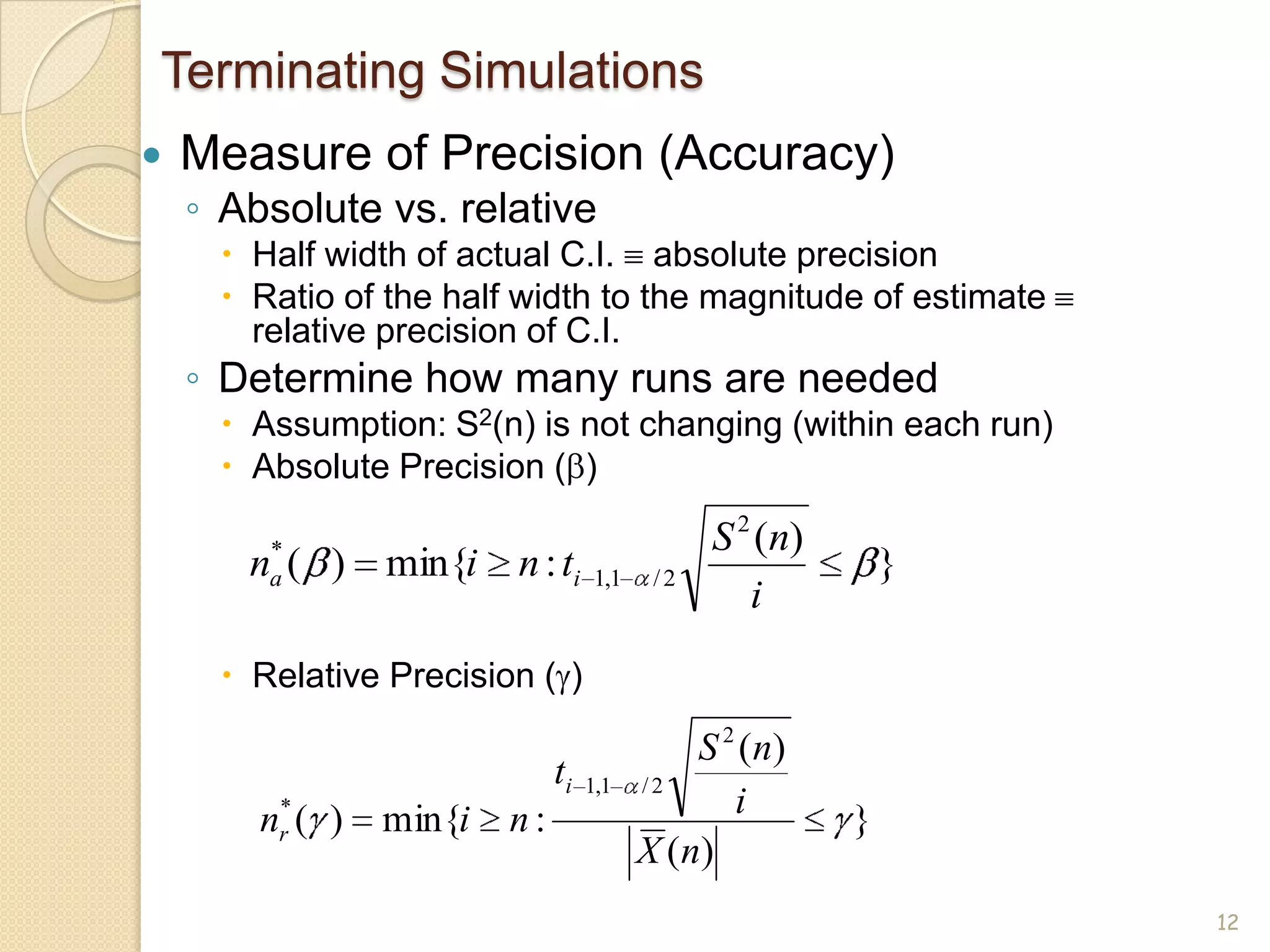 Simulation in terminated system | PPT