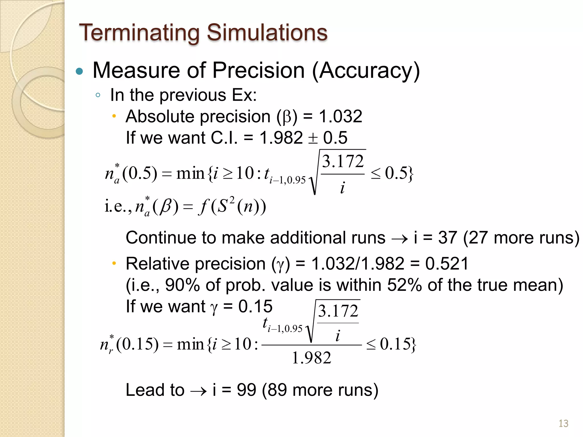 Simulation in terminated system | PPT