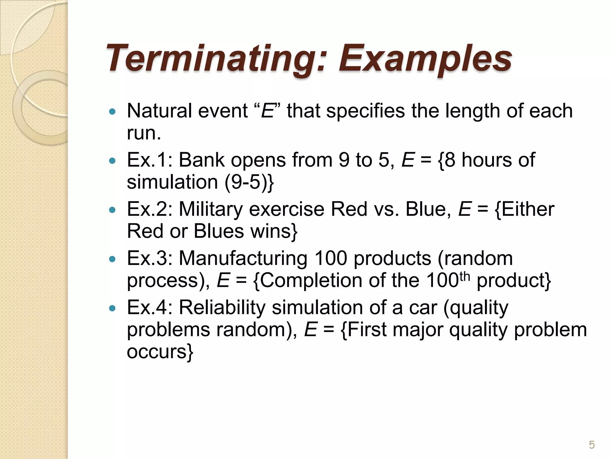 Simulation in terminated system | PPT