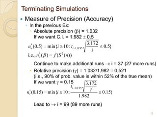 Simulation in terminated system | PPT