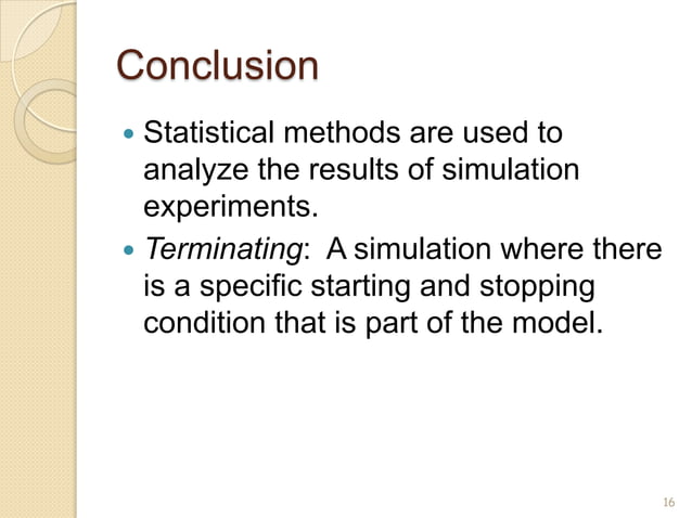 Simulation in terminated system | PPT